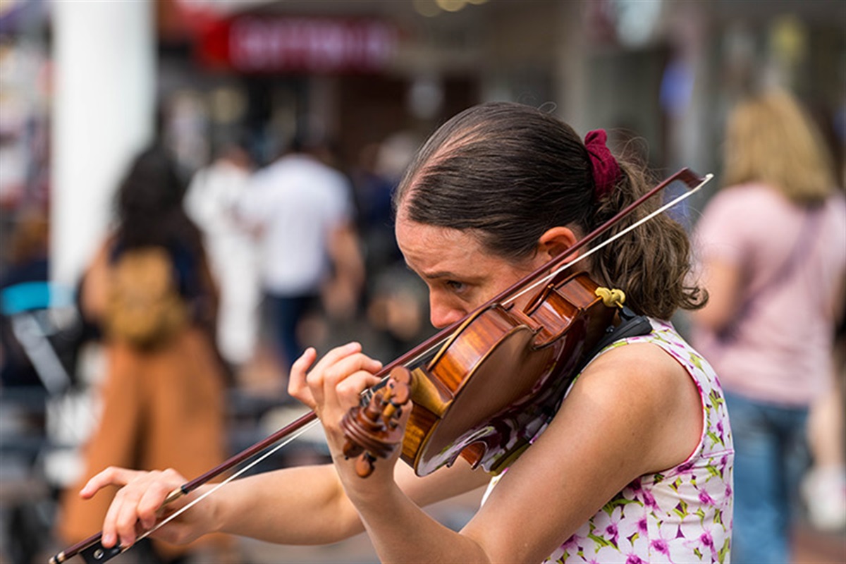 Busking and street performance - City of Hobart, Tasmania Australia